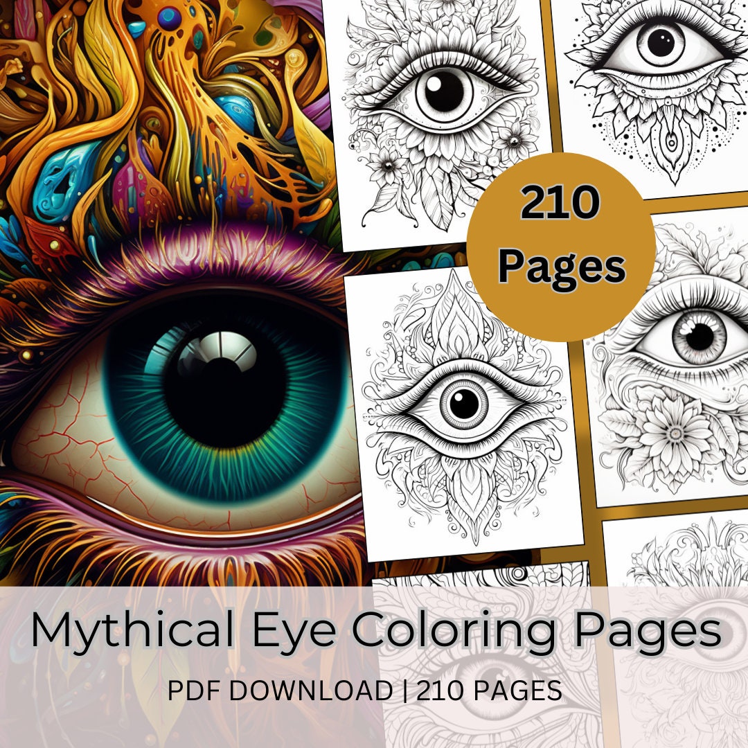 210 Mythical Eye Coloring Pages Templates Coloring Stress Relief for ...