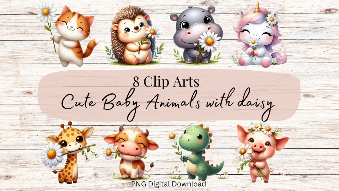 Cute Animals Clips Arts PNG Transparent Background Commercial Use ...