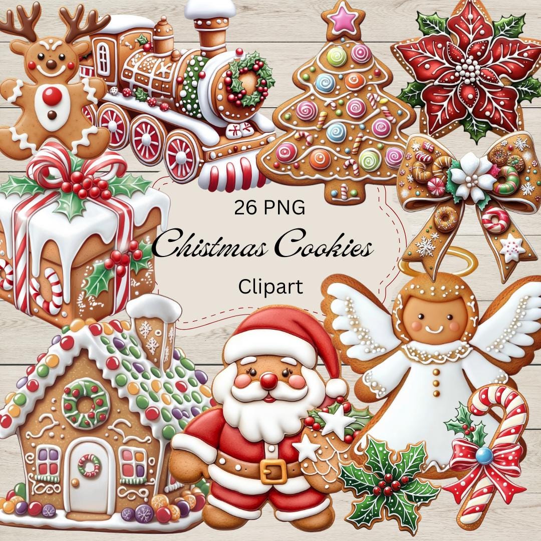 Christmas Cookies Clipart PNG |gingerbread |gingerbread Cookies ...