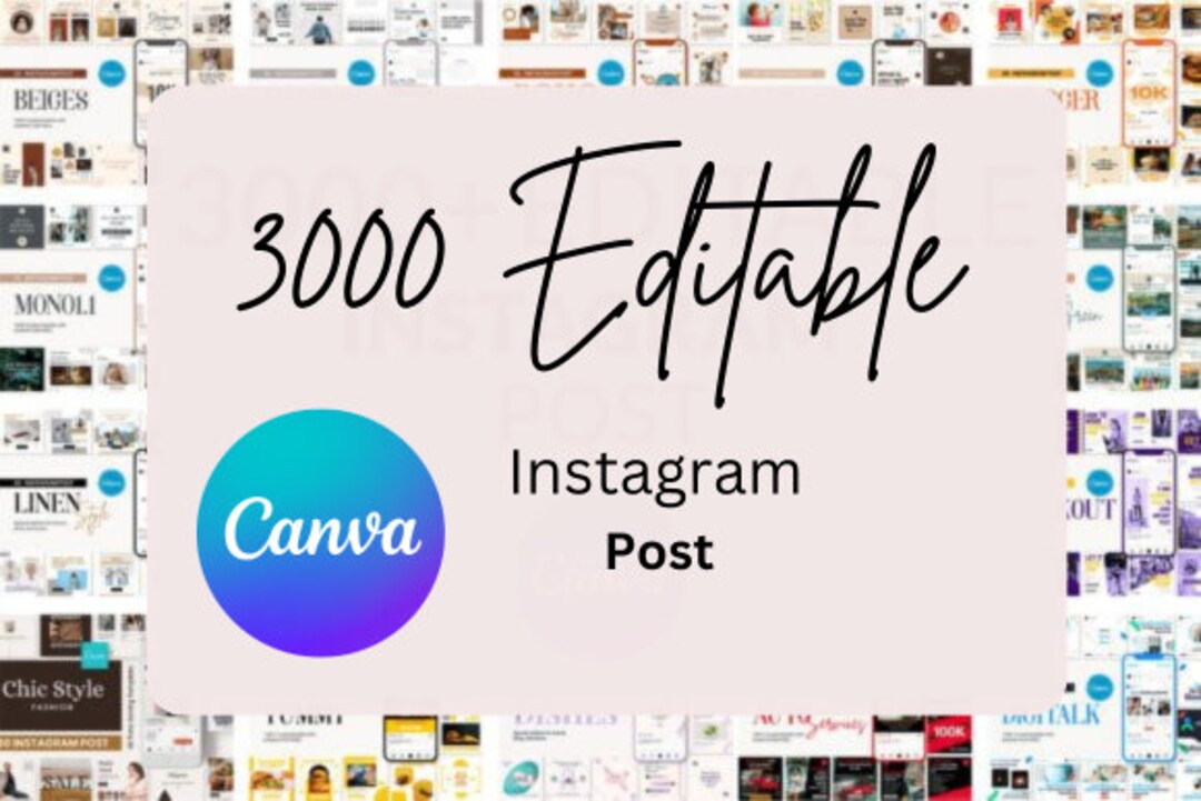 Editable Instagram Post Posts for Instagram Templates Canva Social ...