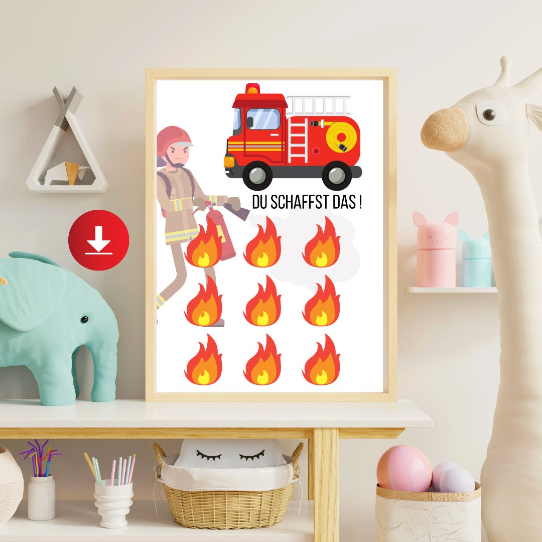 Reward Chart for Children | "fire Brigade" | PDF | to Print Yourself ...