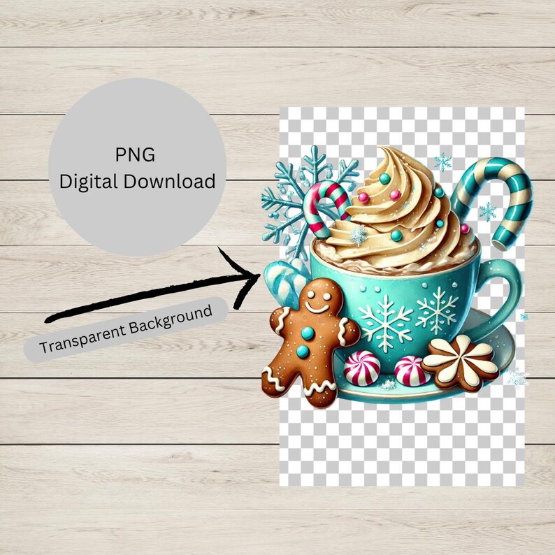 Winter Hot Cocoa Clipart PNG |cozy Hot Chocolate Graphics |digital ...