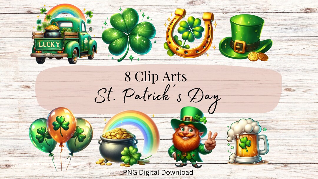 St. Patricks Day Clips Arts | PNG | Transparent Background | Commercial ...