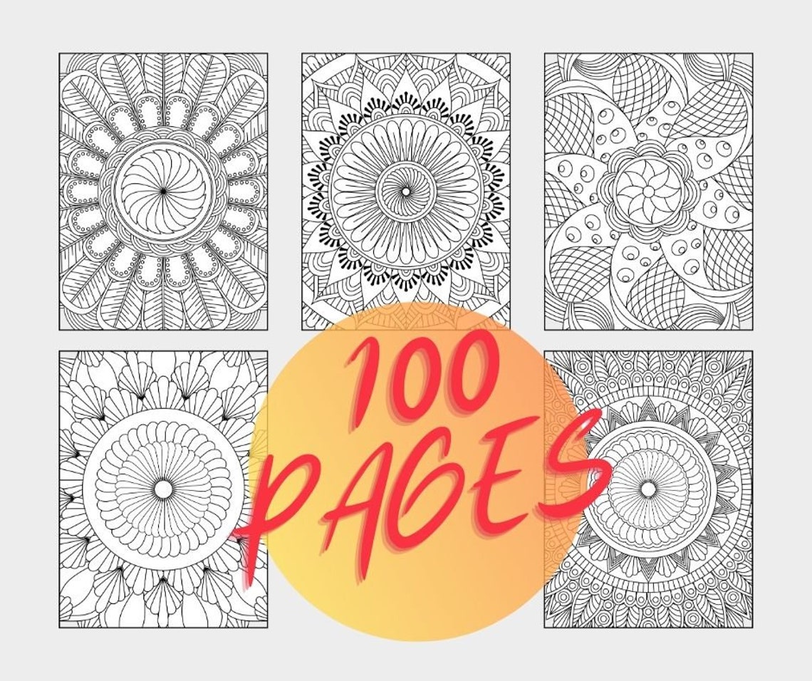 Relaxing Mandala Coloring Templates | Stress | Templates | Coloring ...