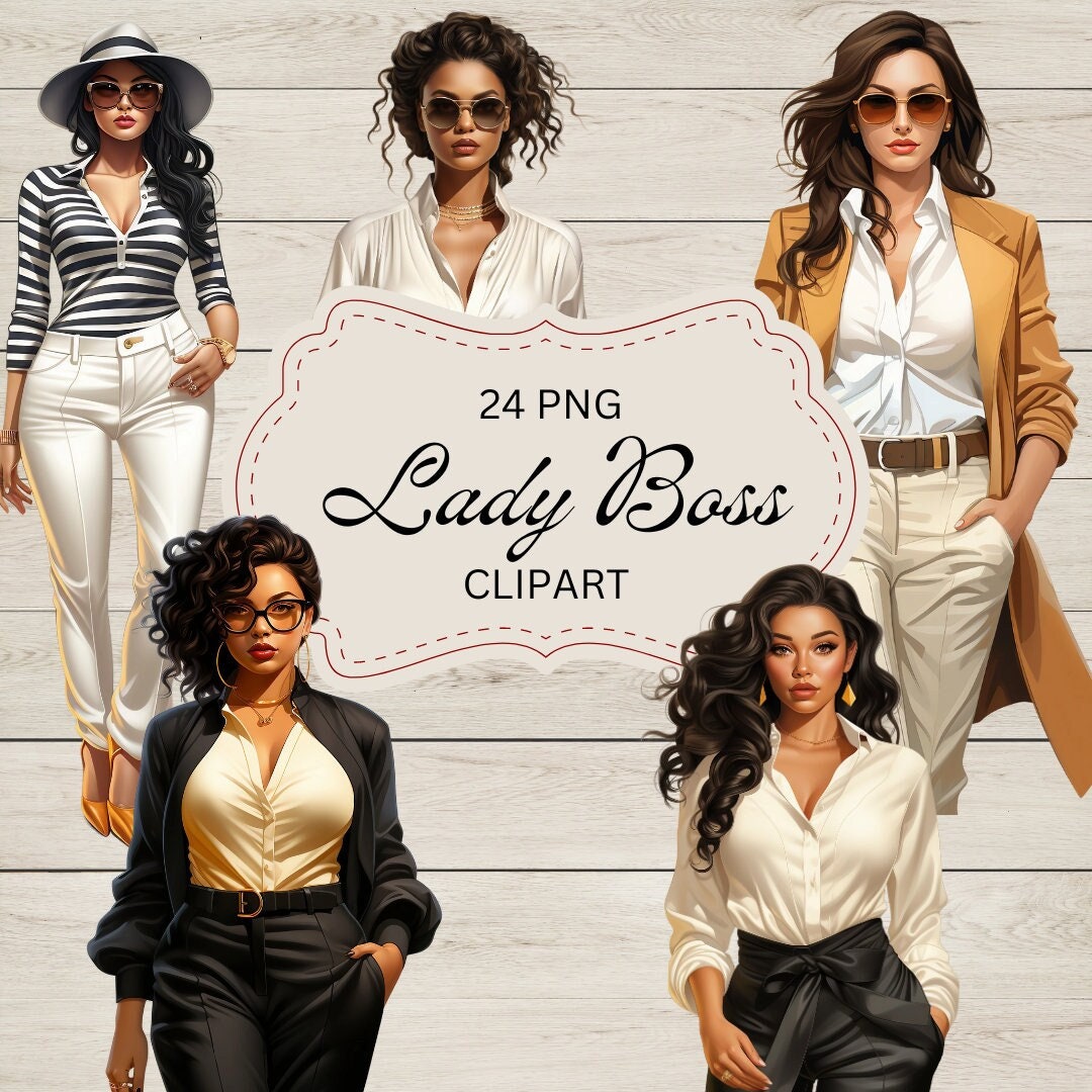 Clipart Lady Boss PNG Transparent Background Commercial Use Digital ...