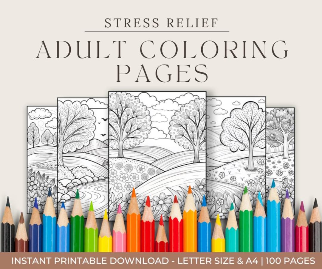 Coloring Pages for Adults to Relieve Stress | Stress | Templates ...