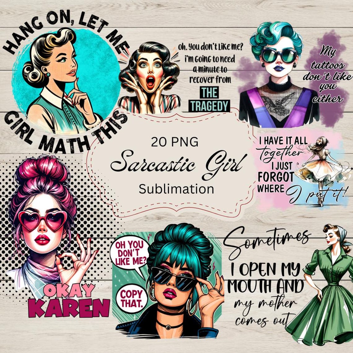 Sarcastic Girl Sublimation Quotes | PNG | Transparent Background ...