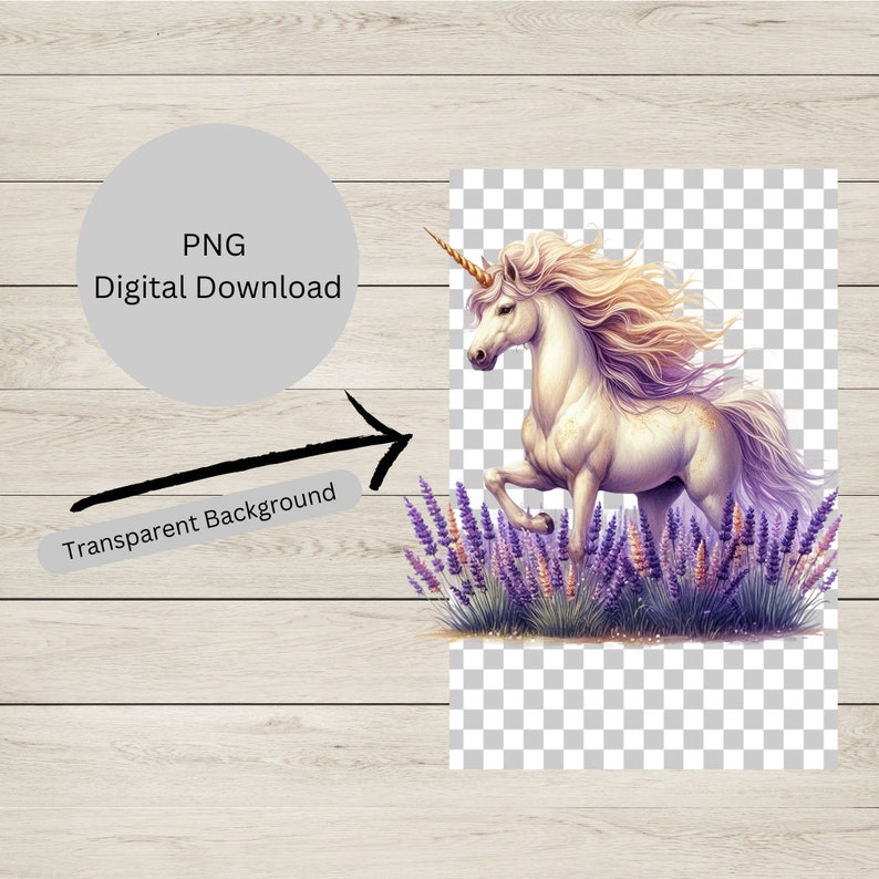 Clipart Watercolor Unicorns |PNG |transparent Background |commercial ...