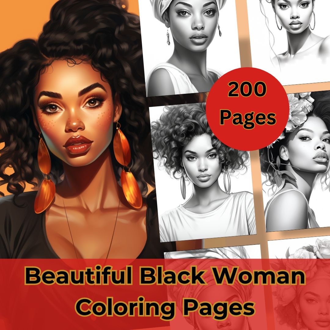200 Beautiful Black Woman Coloring Pages Templates Coloring for Adult ...