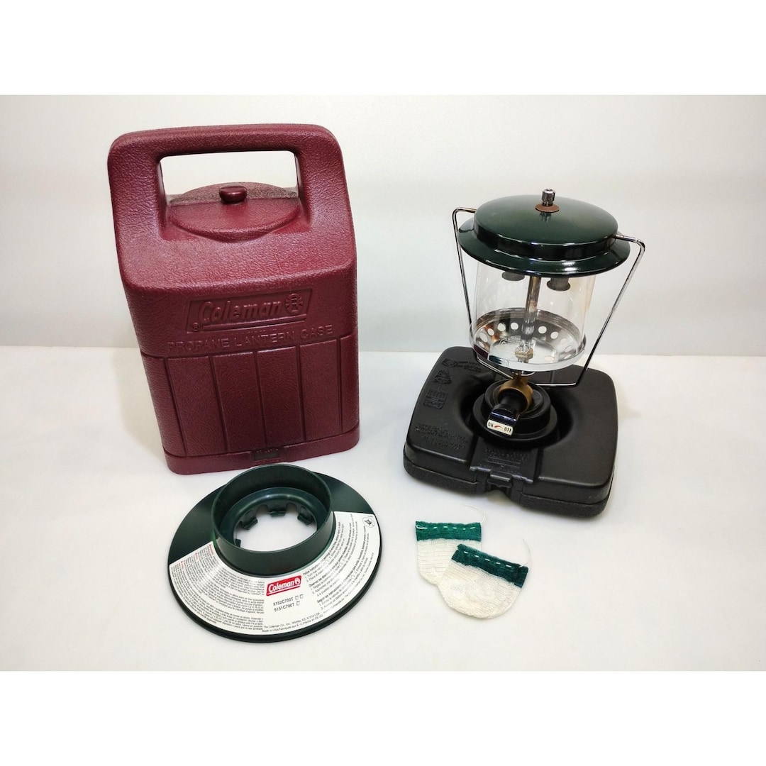 Coleman Propane Camping Lantern 5152 Dual Mantle Carry Case New Mantles ...