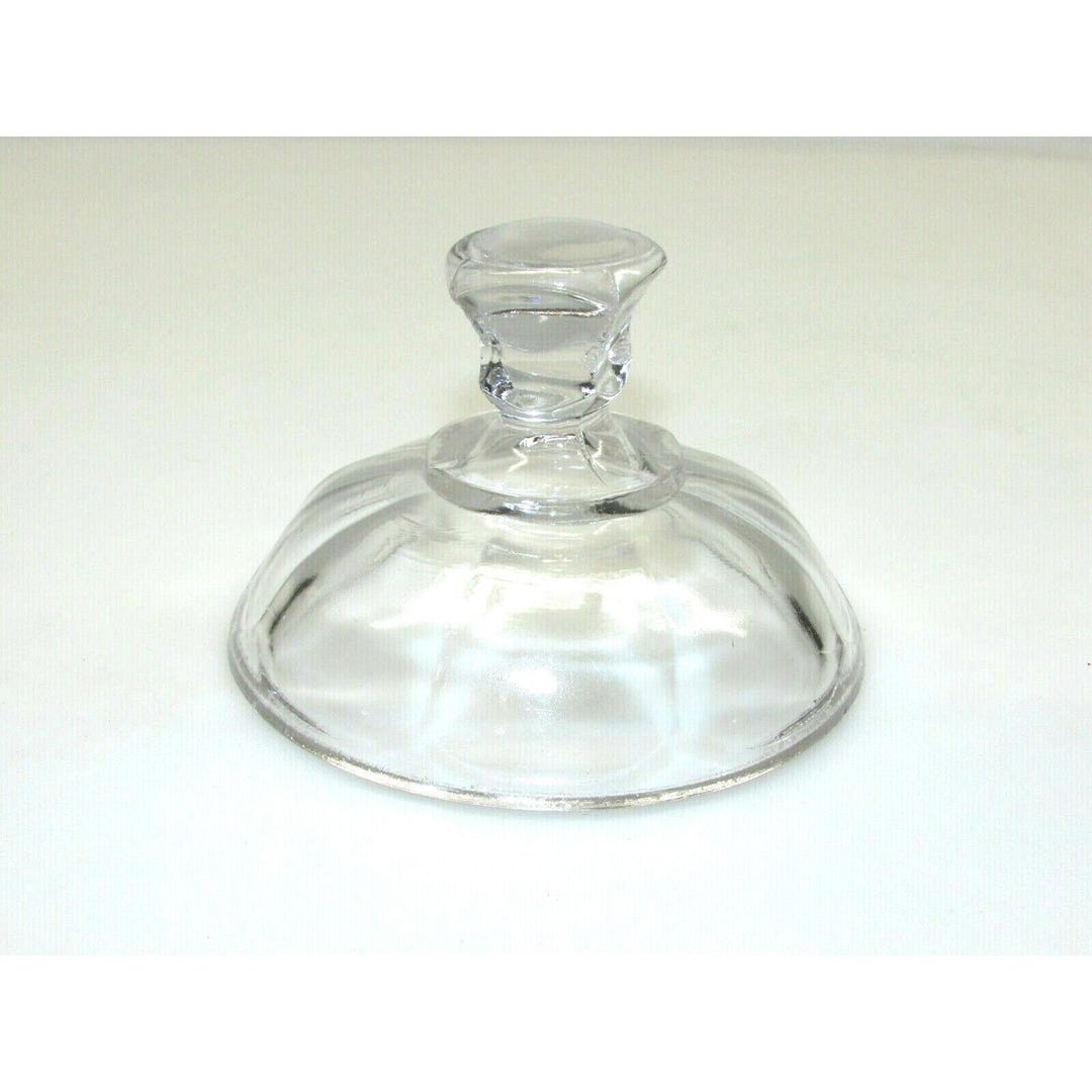 Glass Candy Jar Lid Dome Shaped 3-13/16" Diameter X 3/16" Thick X 2-1/2 ...