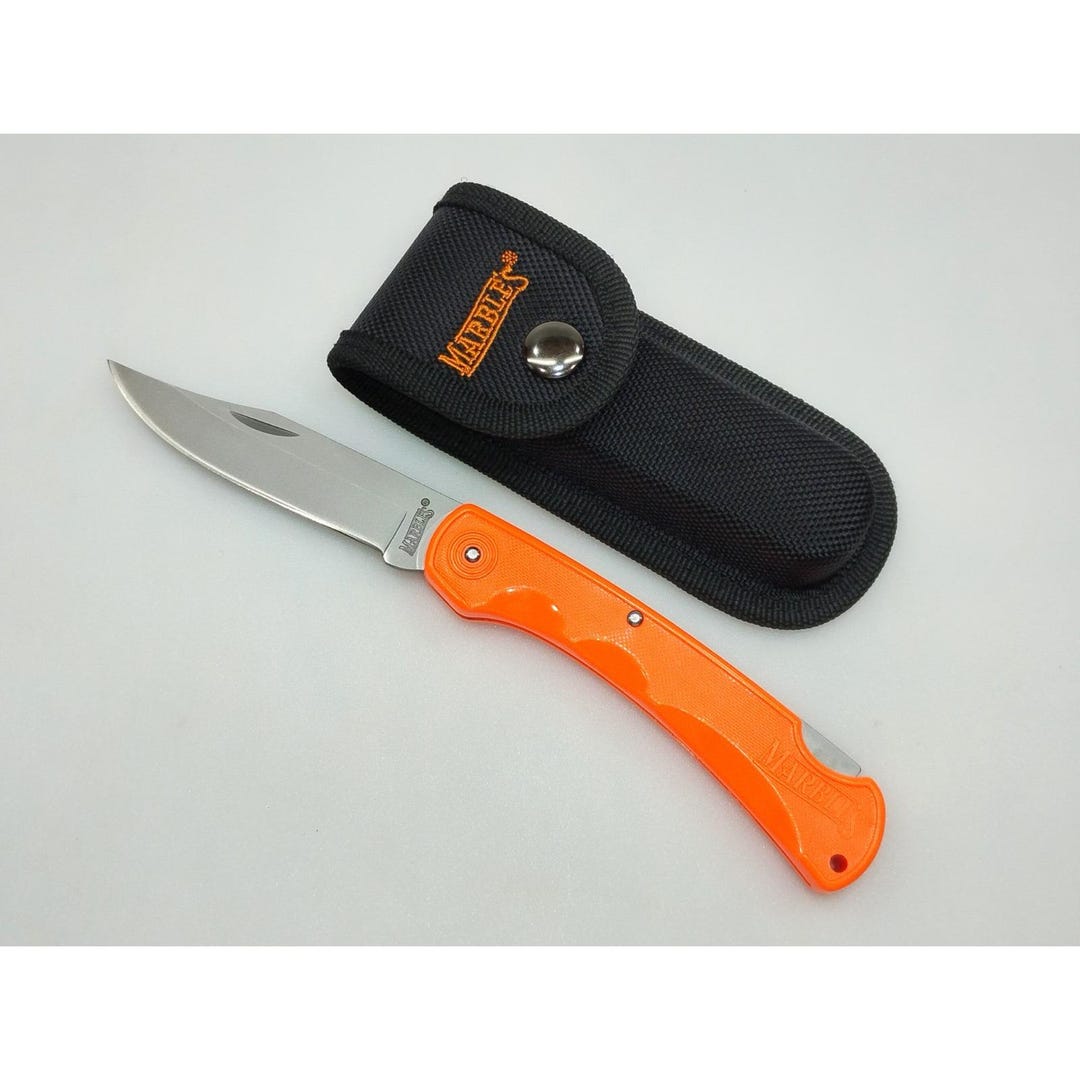 Marbles MR309 Limited Edition Orange Handles Lockback Pocket Knife W ...