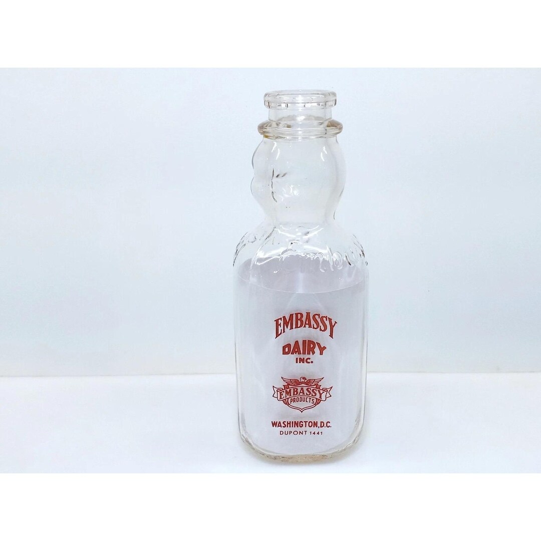 Antique Embassy Dairy Inc. Washington D.C. Baby Face Milk Bottle ...