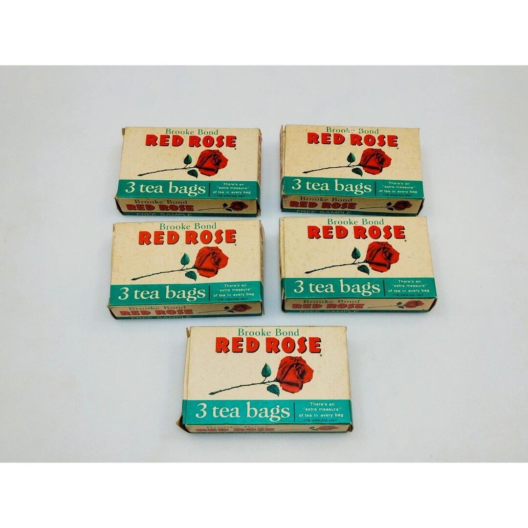 Vintage 1968 Brooke Bond Red Rose Tea Boxes - Set of 5 (empty) - Etsy