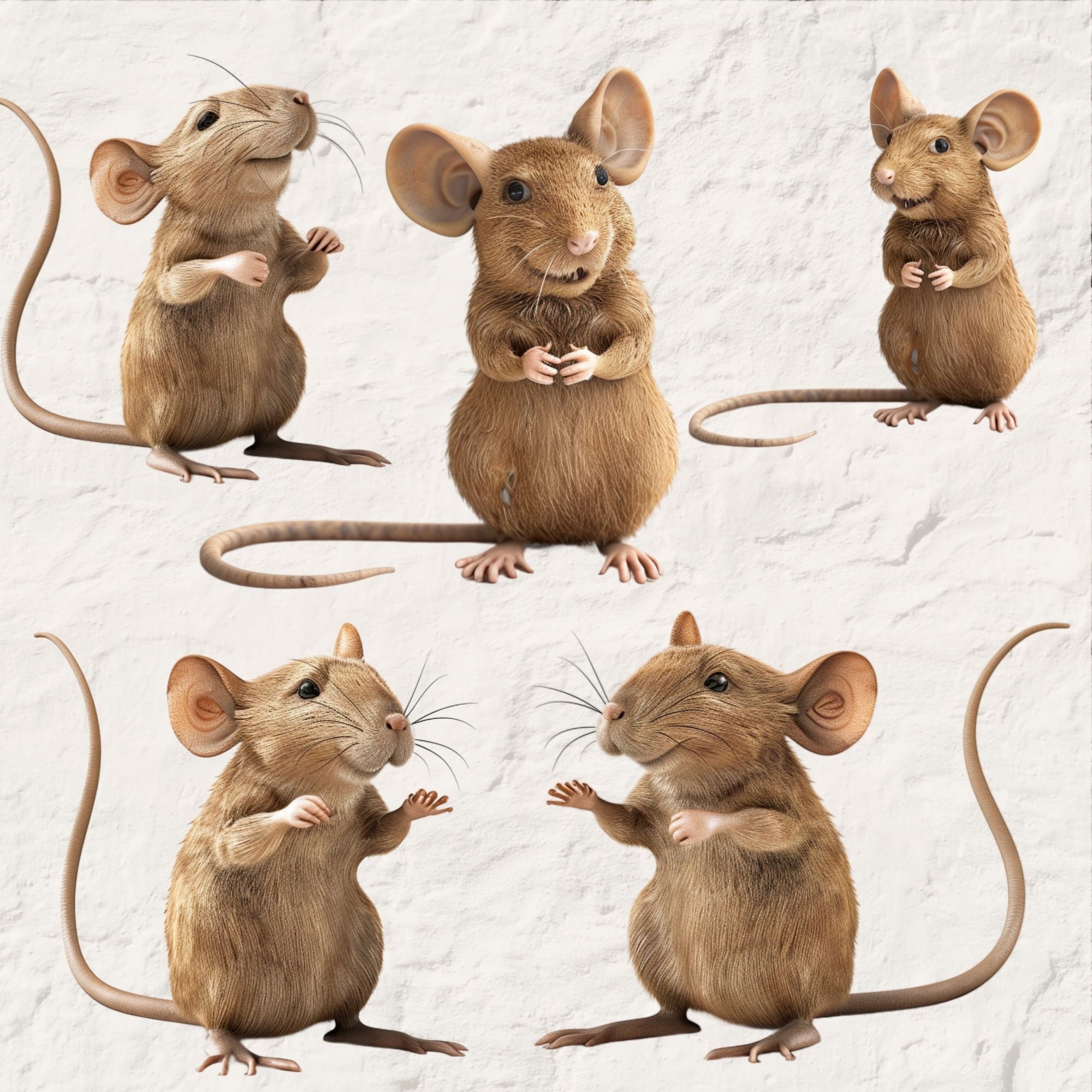 Mouse and Flower Clipart | Cute Mice | Flower Images | Digital Download ...