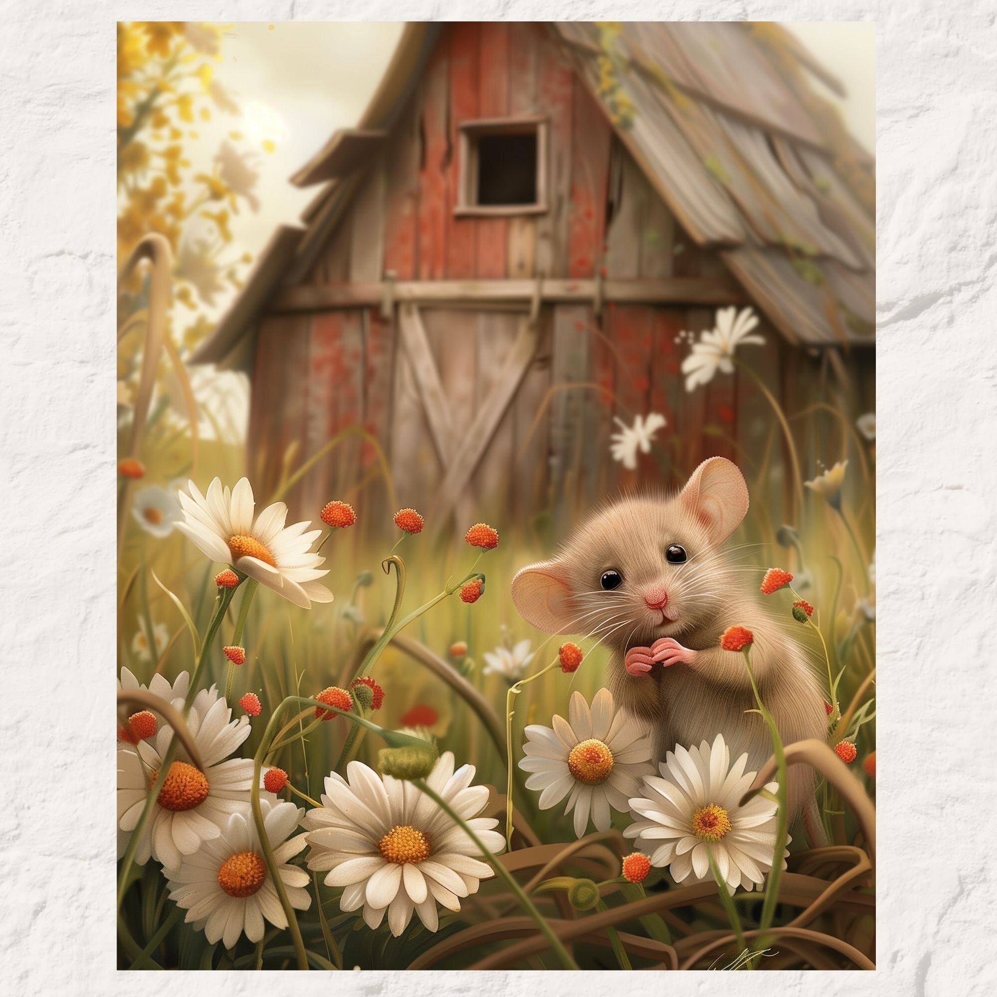 Mouse and Flower Clipart | Cute Mice | Flower Images | Digital Download ...