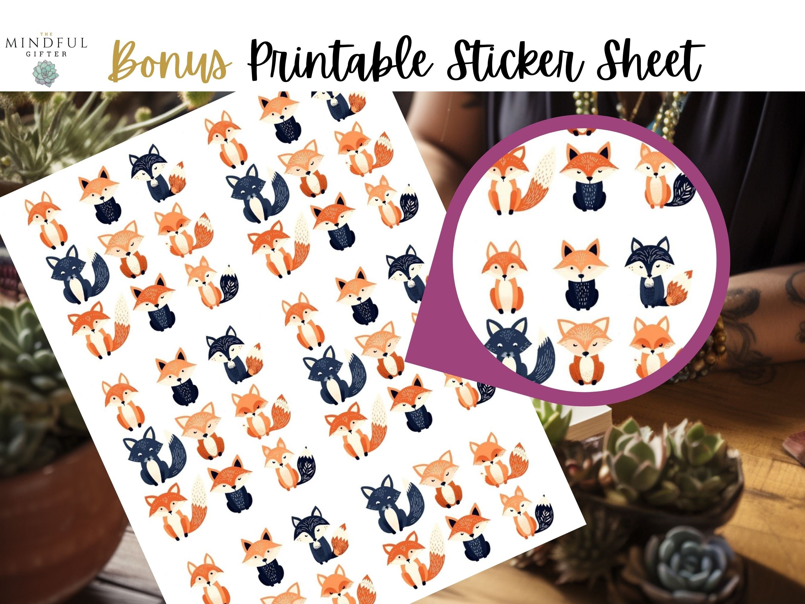 Whimsical Fox Forest Printable Sticker Kit for Erin Condren Weekly ...