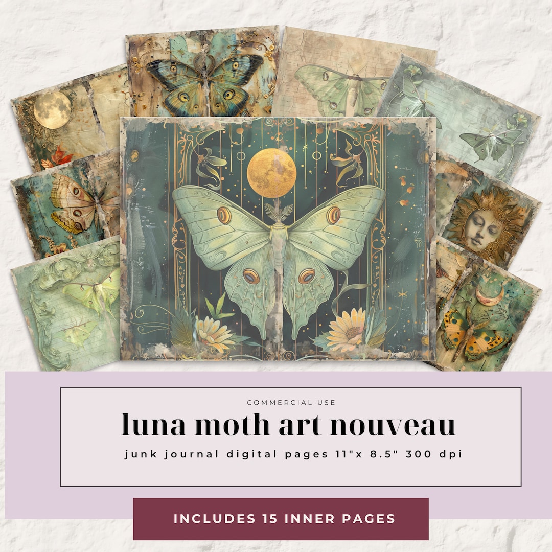 Mystic Moth Junk Journal | Solar Eclipse Junk Journal | Digital ...