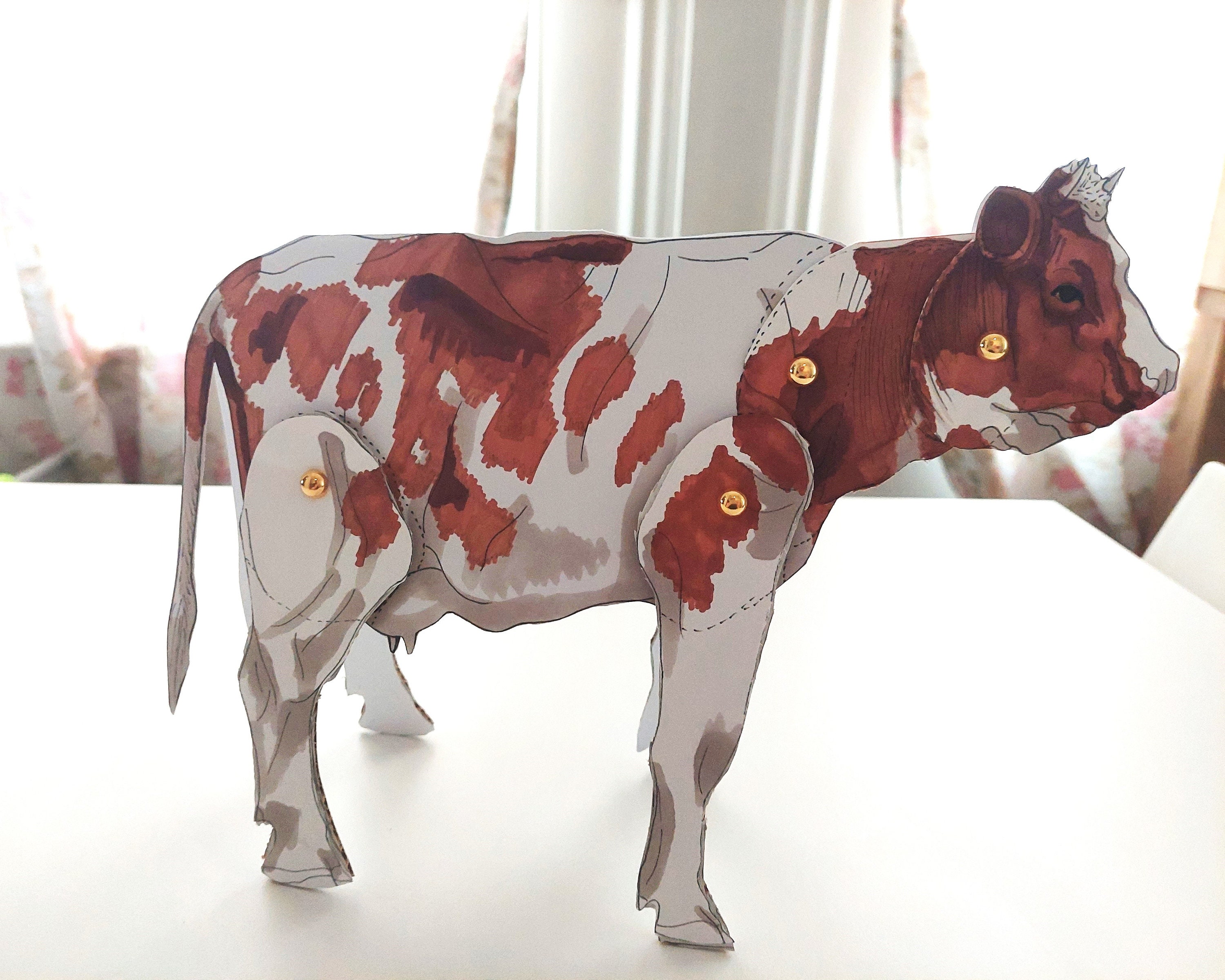 Printable Paper Cow Toy - Etsy