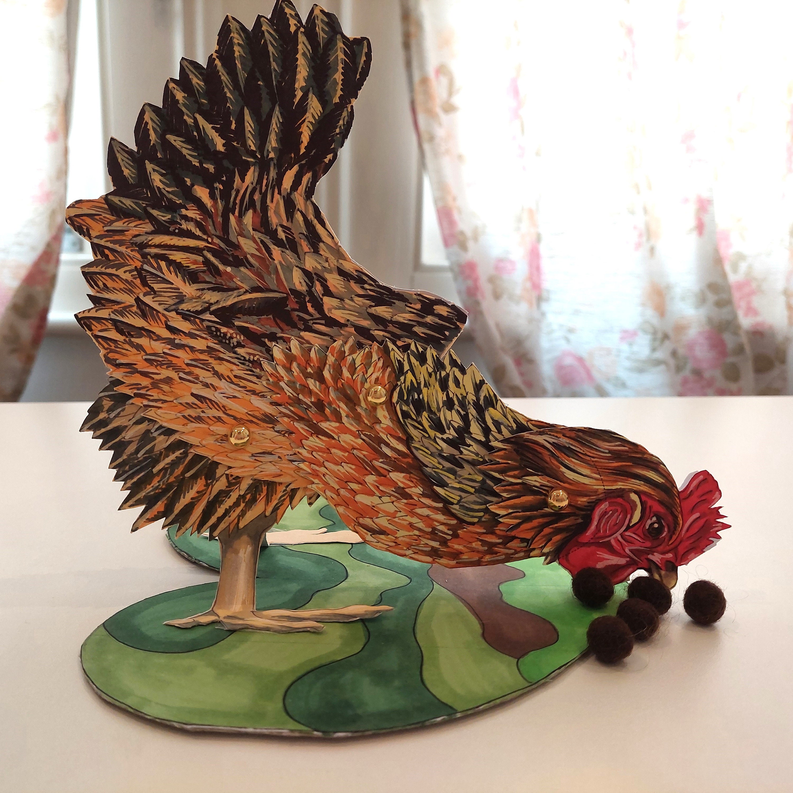 Printable Paper Rooster Toy - Etsy