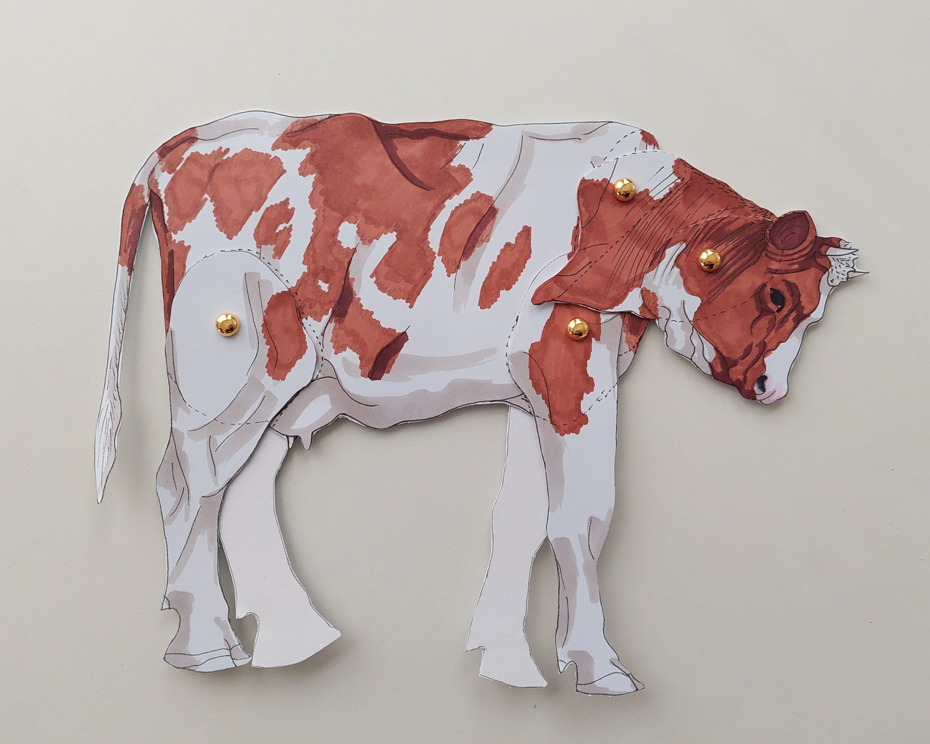 Printable Paper Cow Toy - Etsy