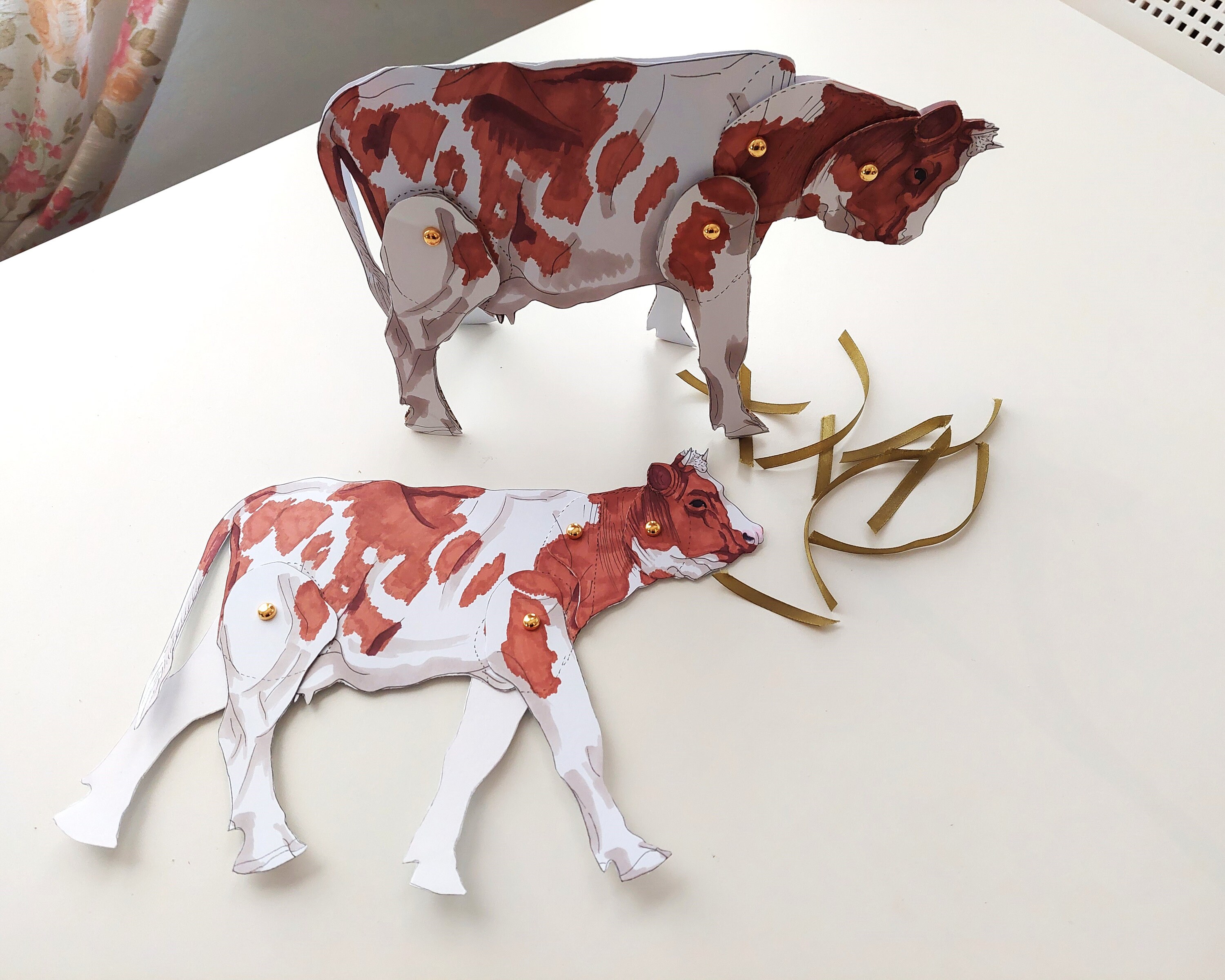 Printable Paper Cow Toy - Etsy