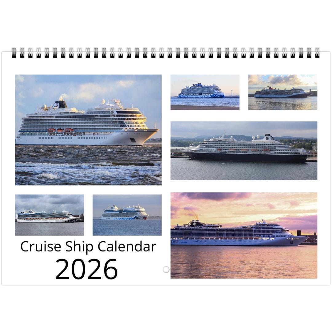 2026 Cruise Ships Calendar - Stunning Maritime Photography - Etsy