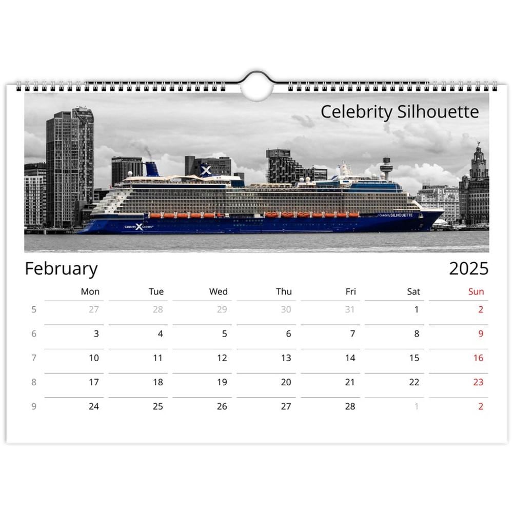 Cruise Ship Yearly Calendar 2025 UK and Europe. - Etsy