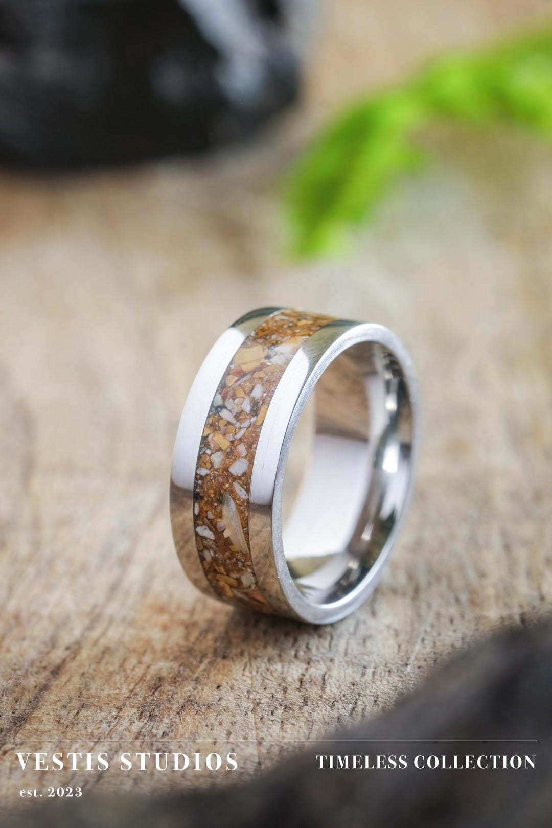 Spinosaurus Fossil Ring | Dinosaur Bone Ring | Polished Stainless Steel ...
