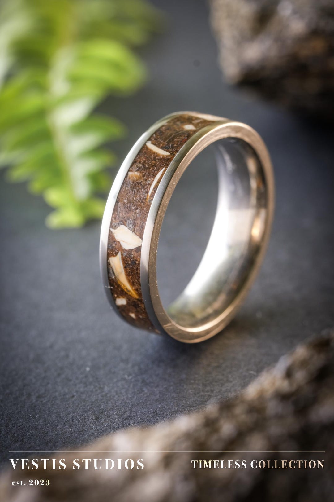 Dinosaur Fossil Ring | T.rex, Triceratops, & Spinosaurus Titanium Band ...