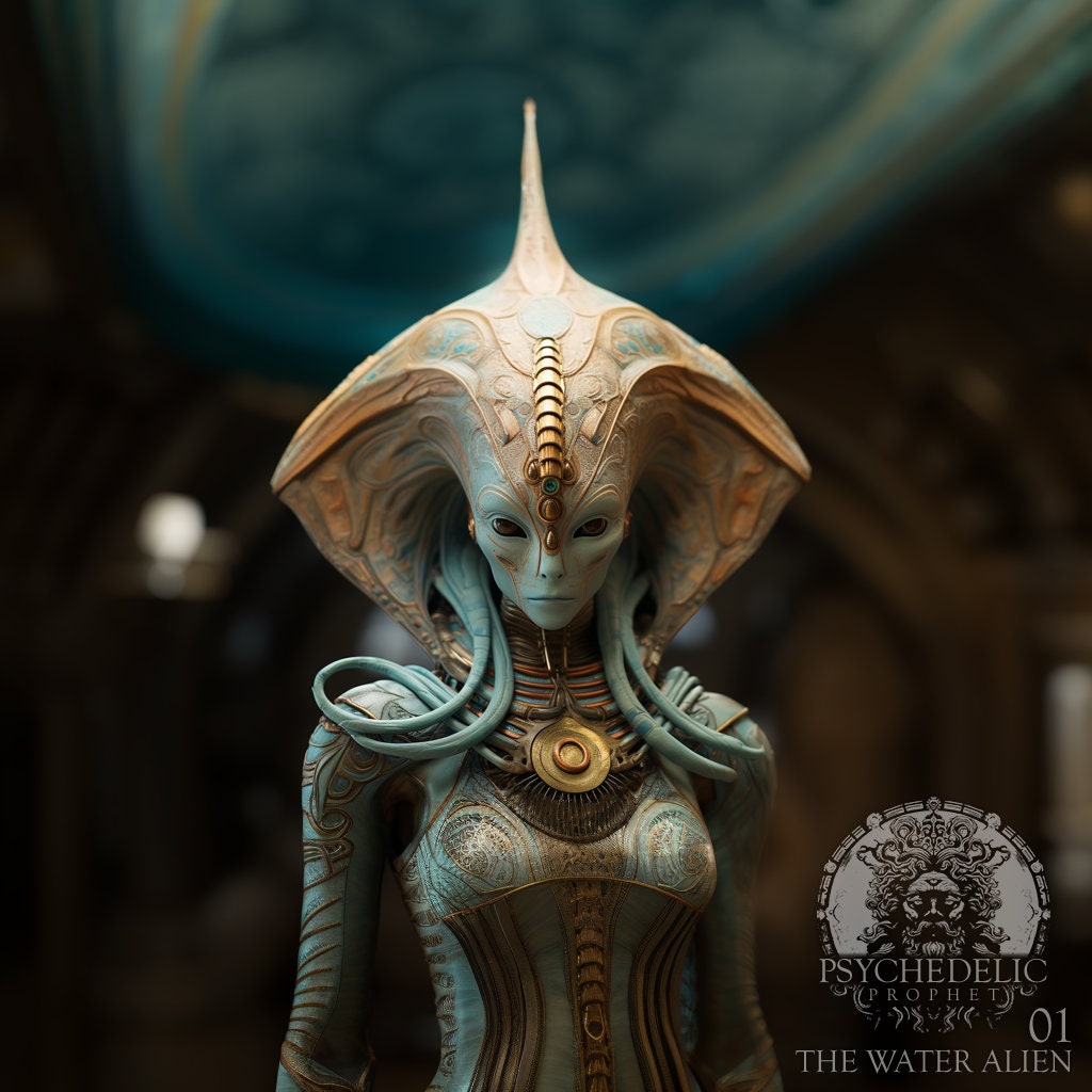 The Water Alien 01 | Digital - Etsy