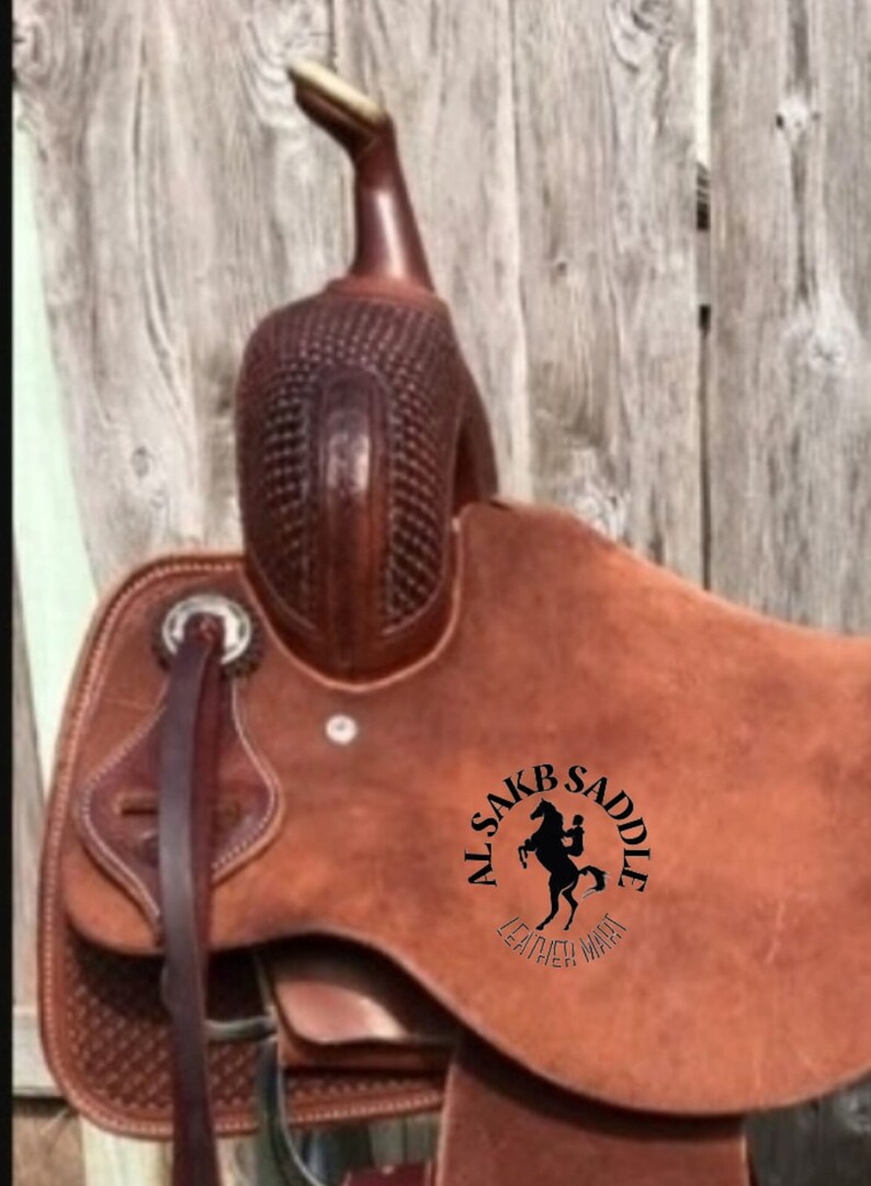 Western Leather Roping Ranch Saddle Horse Tack With Matching Tack Set ...