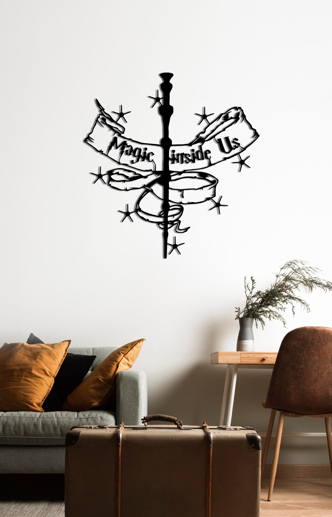 Magic School & Wand Wall Art, Wizard School Decor, Spell Wall Decor ...