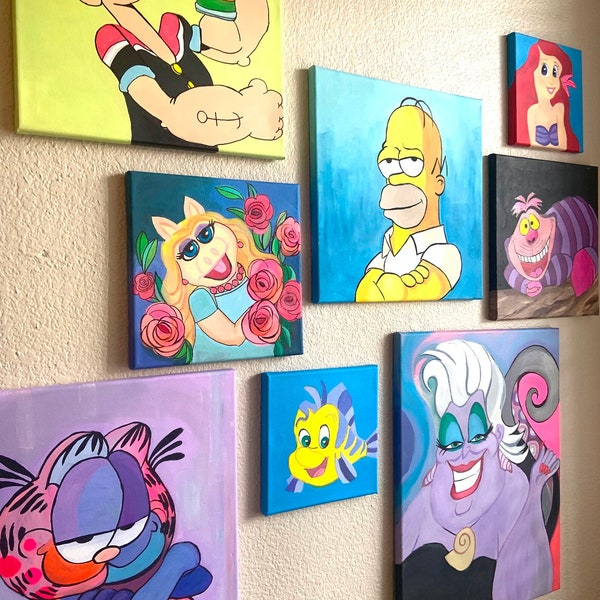 Custom Cartoon Canvas - Etsy