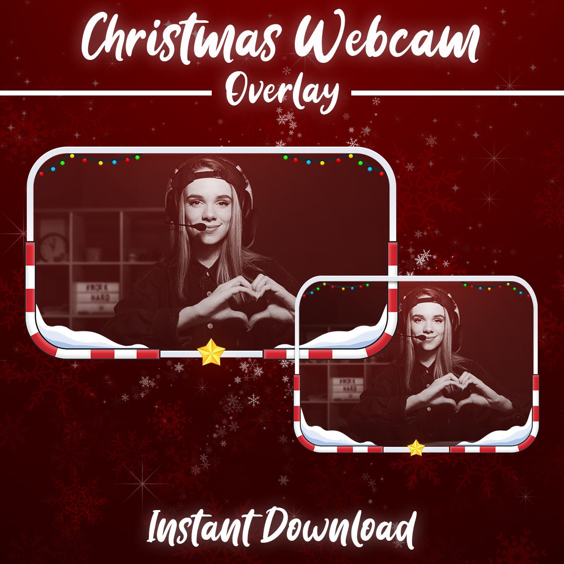 Falling Snow Animated Stream Overlay Winter Snow Overlay Twitch ...