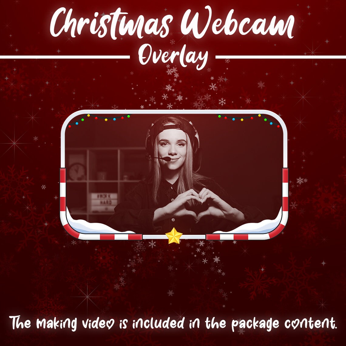 Falling Snow Animated Stream Overlay Winter Snow Overlay Twitch ...