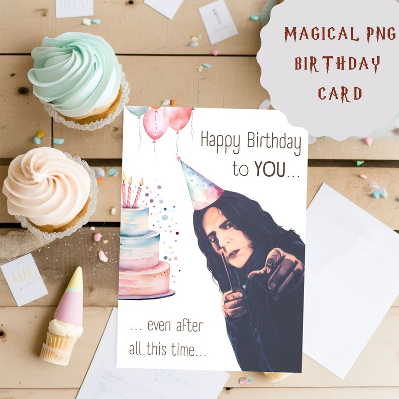 Printable Birthday Card Wizard Birthday, Funny Magical Greeting Card ...
