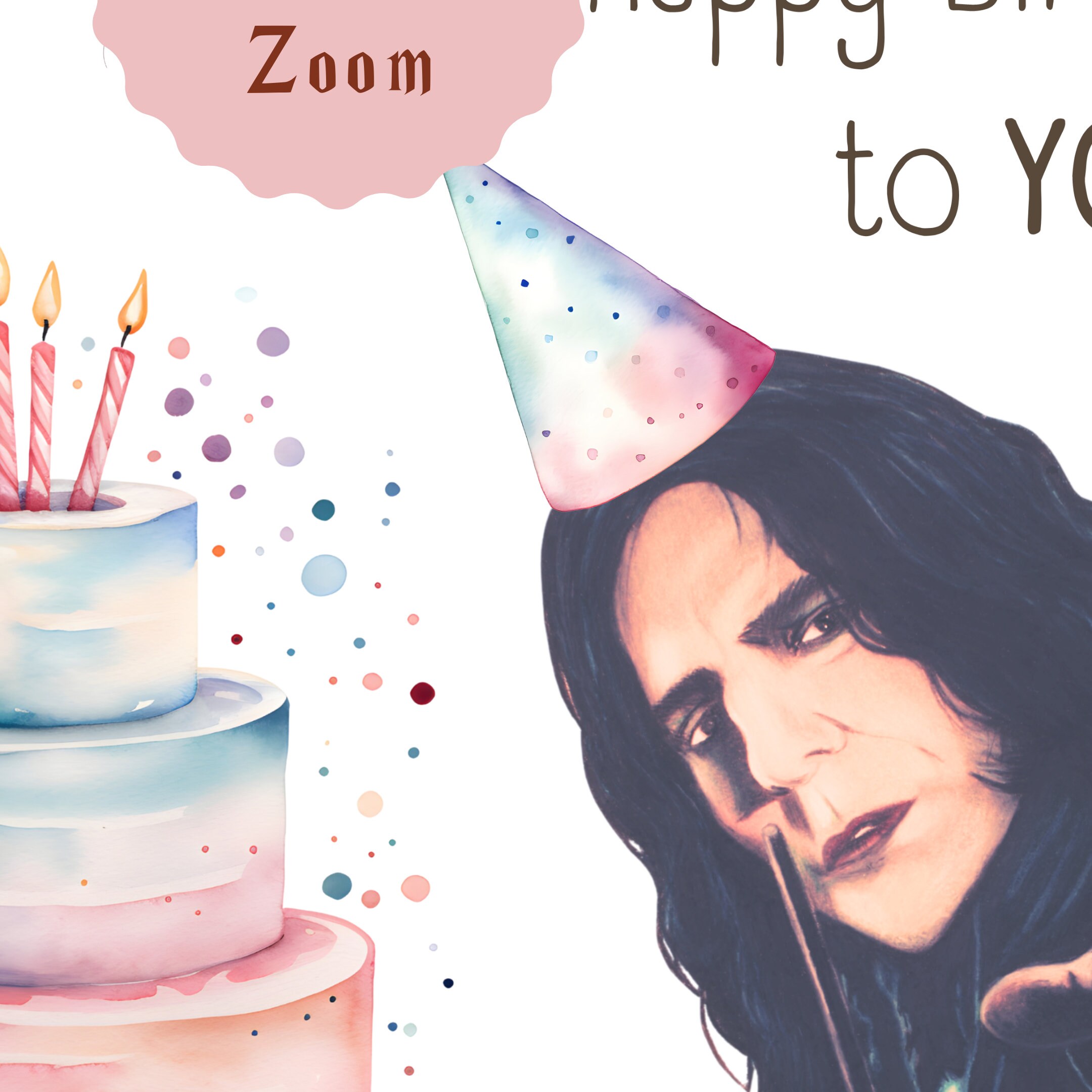 Printable Birthday Card Wizard Birthday, Funny Magical Greeting Card ...