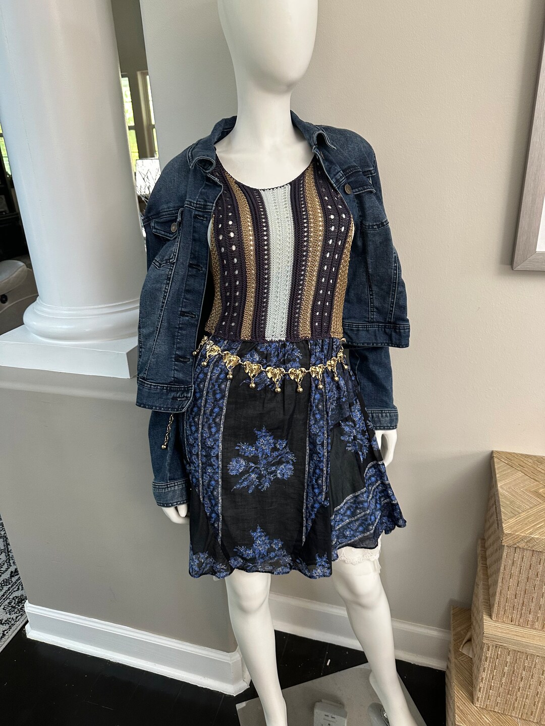 Chain Belt Gold Tone Belt With Elephants and Bells. Cha Cha Belt 1960s ...