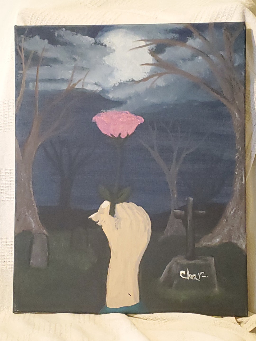 Rose on the Grave - Etsy