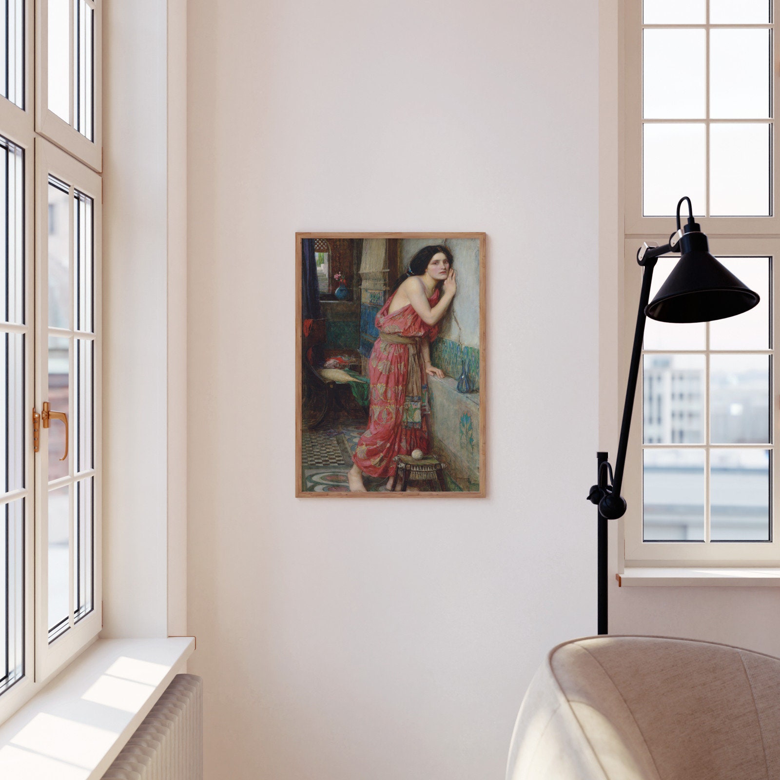 Thisbe John William Waterhouse Vintage Babylon Woman Portrait Print ...