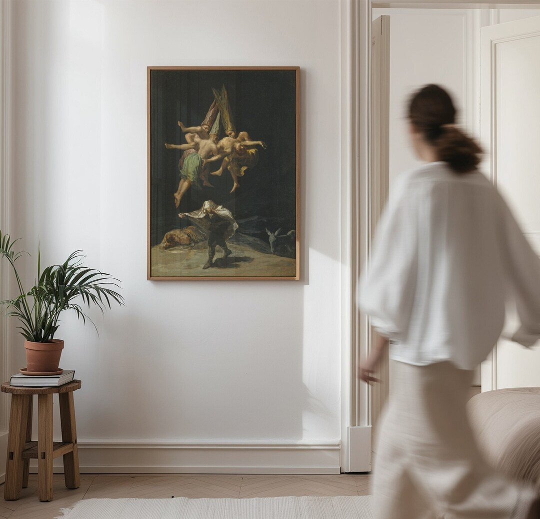 The Witches Flight Francisco De Goya Witchcraft Oil Painting, Vintage ...