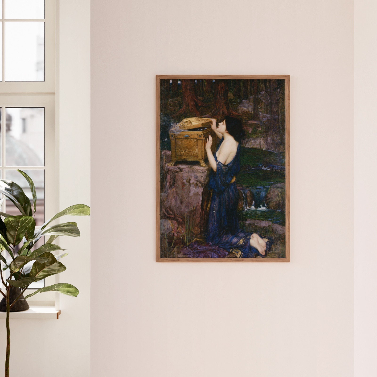 Pandora John William Waterhouse Greek Mythology Painting, Vintage ...
