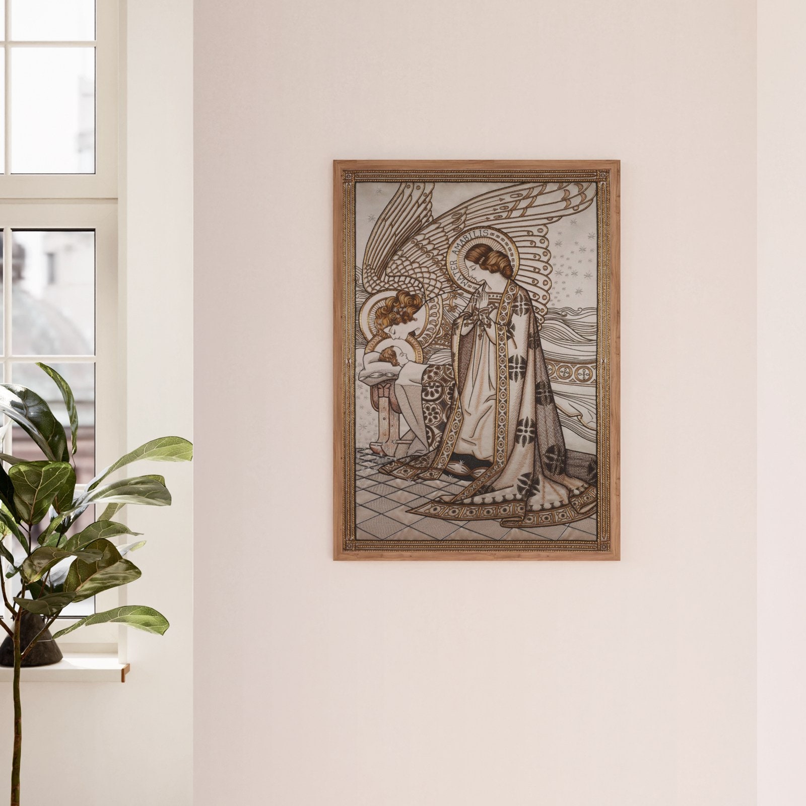 Mater Amabilis Mother Most Amiable Ezio Anichini Painting, Vintage ...