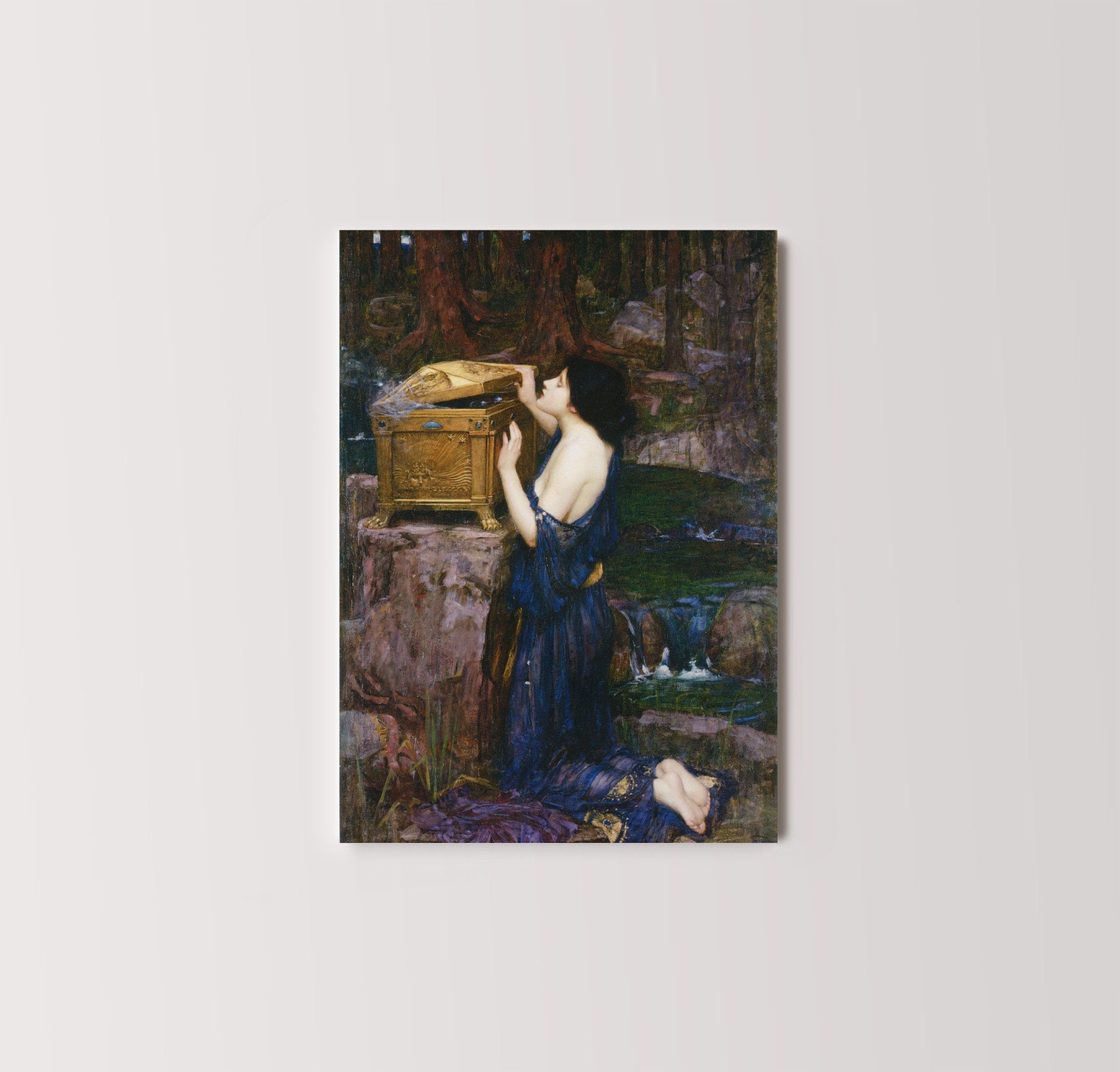 Pandora John William Waterhouse Greek Mythology Painting, Vintage ...