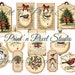 Vintage French Christmas - Add on - Small Size Tags and Cards for ...