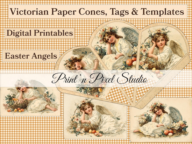 Victorian Paper Cone, Tags, and Templates~junk Journal, Card Making ...