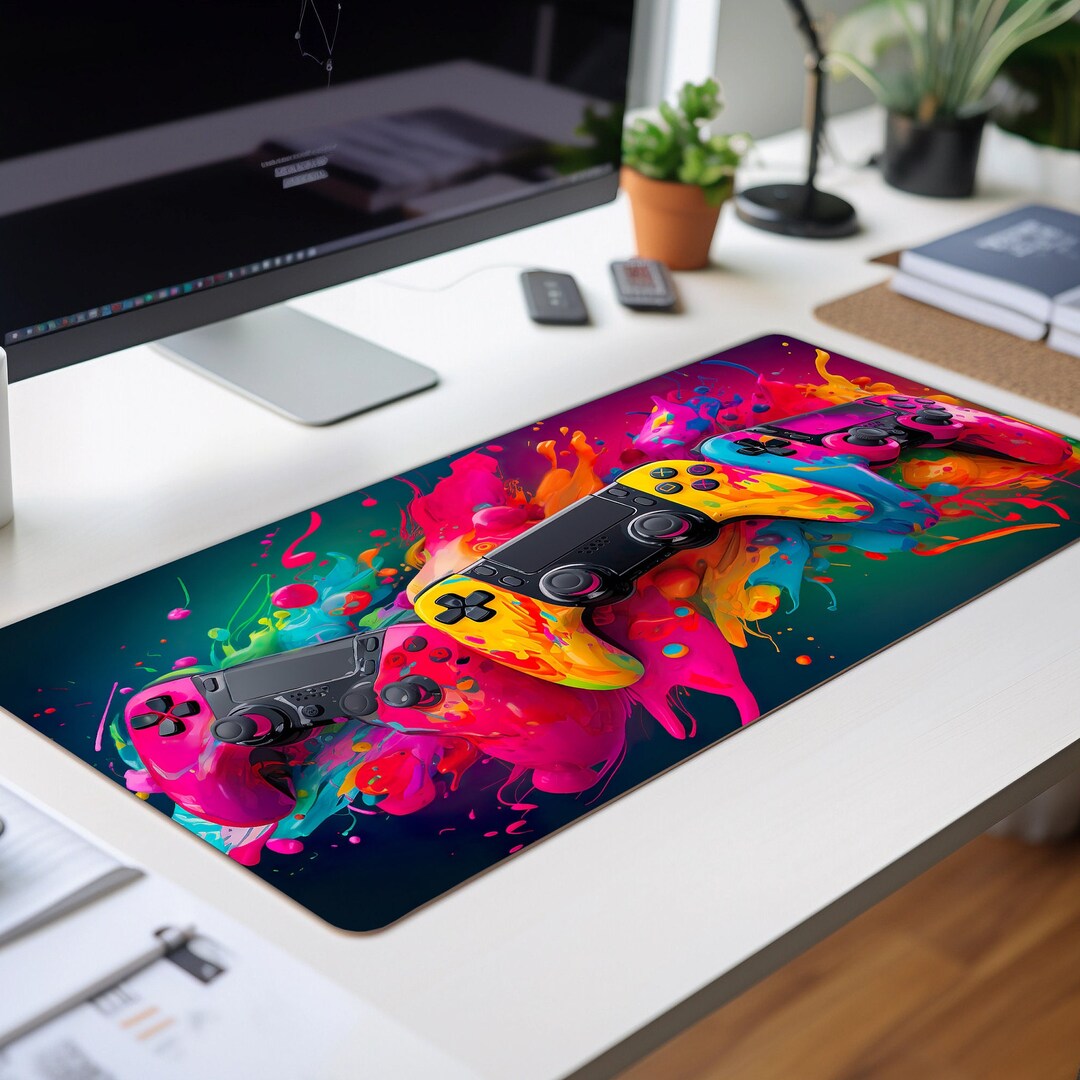 Iconic Video Game Controllers Desk Mat Gaming Desk Mat - Etsy