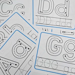 Basic Alphabet Letter Tracing Practice Set for Homeschool, Preschool ...