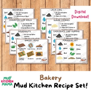 Bakery Mud Kitchen Recipes, Fun Learning Resource for Outdoor Forest ...